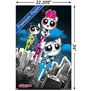 Trends International Powerpuff Girls-Group City Wall Poster, 22.375" x 34", Premium Unframed Version