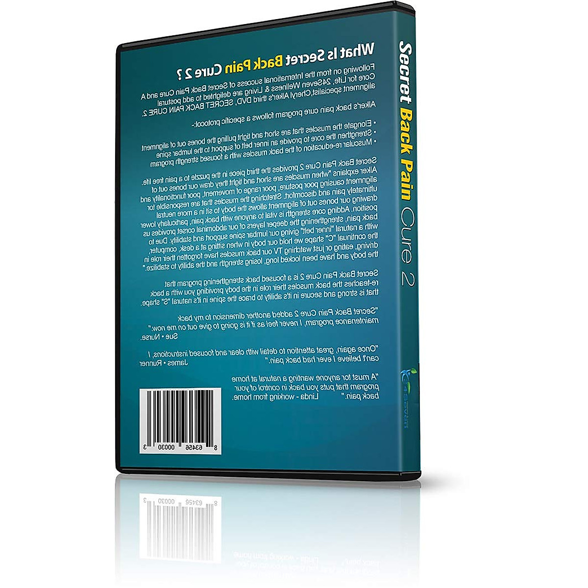 24Seven Wellness and Living Secret Back Pain Cure 2 DVD Exercises Designed to Promote Improved Stability and Posture.Yoga and Pilates Based Program for Relief of Lower, Upper Back Pain.