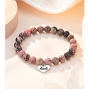 DiRikiss Mothers Day Gifts for Aunt from Niece Best Aunt Ever Gifts Birthday Christmas Valentines' Day Gifts for Aunt Auntie Bracelet