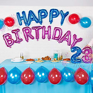 Letter Balloons - Custom Phrase 16" Inch Alphabet Letters & Numbers Foil Mylar Balloon | Create Your own Banner Name / Word | Blue/Pink Baby Shower Decorations