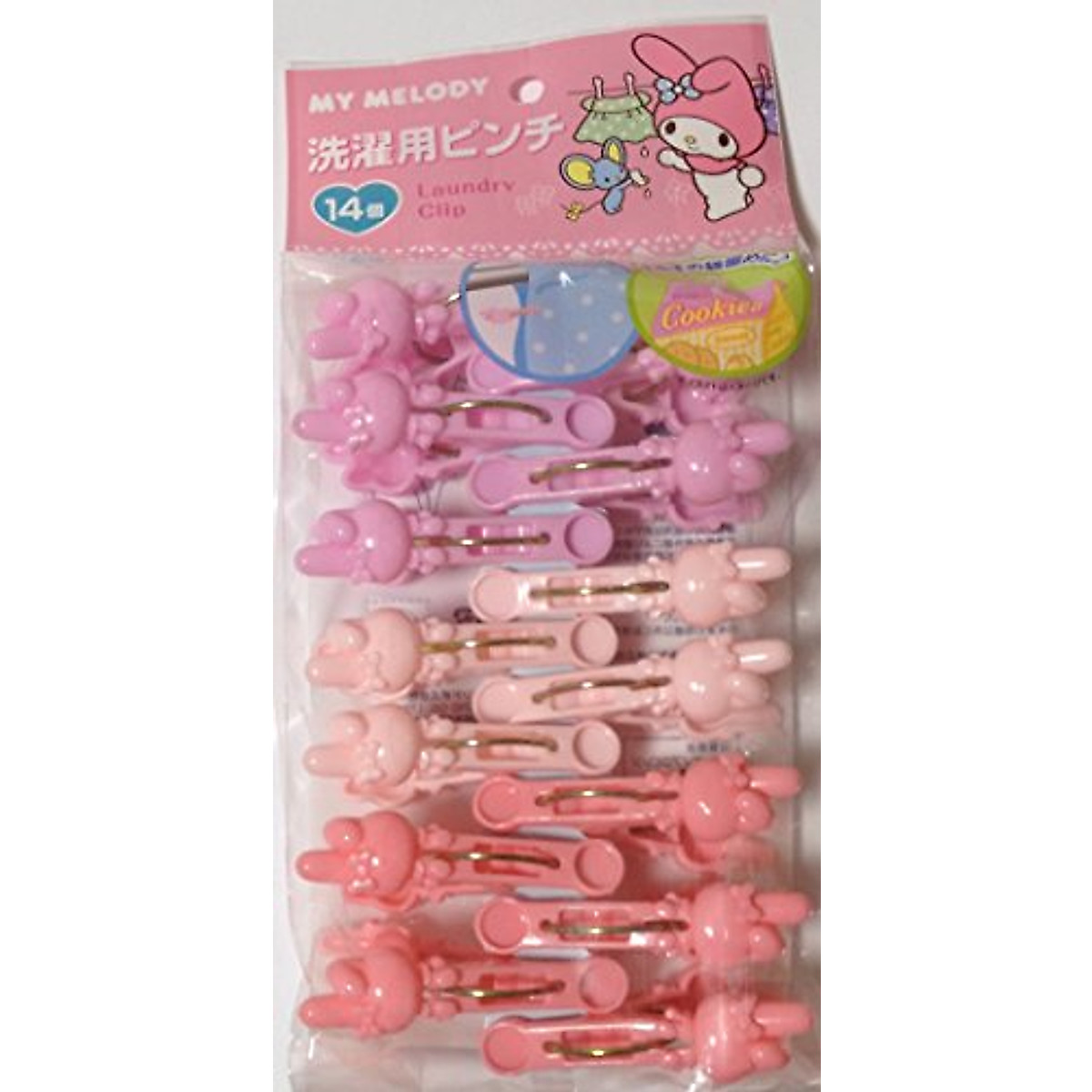 SANRIO My Merody Small Laundry Clip Pinch Clothes Pins 14 Pcs