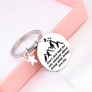 AKTAP Thorns and Roses Inspired Keychain The Night Court Jewelry Book Lovers Gift Don't Feel Bad for One Moment About Doing What Brings You Joy (Thorns and Roses Keychain)