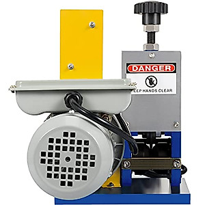 Happybuy Automatic Electric Wire Stripping Machine 0.05"-0.98", Cable Wire Stripper Machine, Portable Wire Stripper Machine for Scrap Copper Recycling, Including A Extra Blade(Dark Blue)