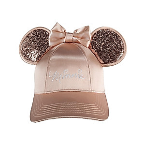 Disney Adult Rose Gold Tone Minnie Mouse Ears Hat