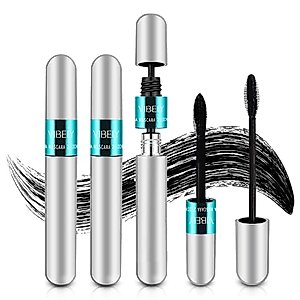 Lash Cosmetics Vibely Mascara, Vibely Mascara 5x Longer Waterproof, 2 in 1 Thrive Mascara Vibely Mascara, 4d Silk Fiber Lash Mascara, Washable Natural Lengthening and Thickening No Clumping Black