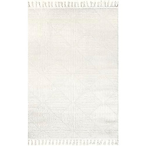 nuLOOM Kerry Geometric 3x5 Accent Rug for Living Room Bedroom Dining Room Entryway, Cream