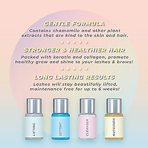 MIYA LASH Lash Lift Kit | Keratin Eyelash Perm Kit | Semi Permanent LVL Curling & Lifting Eyelashes | Includes All Tools & Accessories | Professional Result | Home & Salon Use | Vegan Eyelash Lift Kit