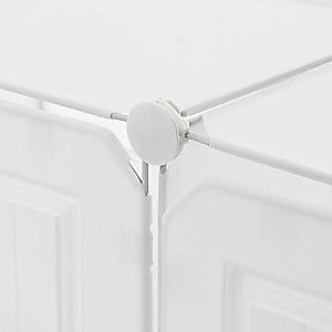 Gdrasuya10 Portable Shoe Rack, 36 Pair DIY Shoe Storage Shelf Organizer 6 Tier Shoe Storage Cabinet with Doors, Resin Shoe Shelves Organizer for Closet Hallway Bedroom Entryway