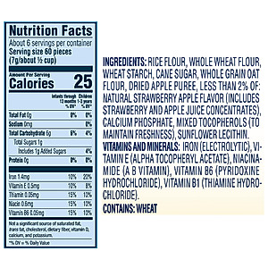 Gerber Graduates Puffs Strawberry Apple , 1.48 oz