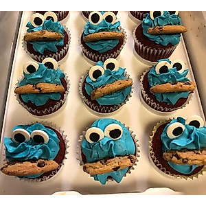 Weraru Big Candy Eyeballs Eye Ball Sweets Cake Cupcake Toppers Cookie Dessert Sprinkles Decorations for Birthday Party Supplies 4.2Ounce