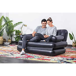 Bestway 75054 Multipurpose Sofa, 188 x 152 x 64 cm, PVC, Black, 74 x 60 x 25 inch