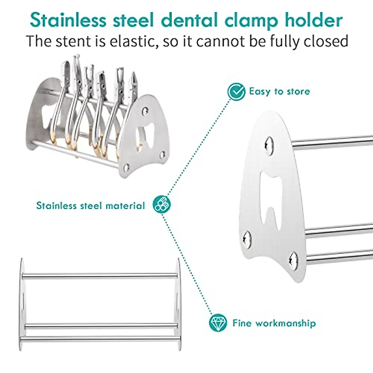LVCHEN Dental Stainless Steel Pliers Holder - Orthodontic Pliers Organizer Multifunctional Sturdy Forceps Rack for Orthodontic Craft Plier Forceps Scissors