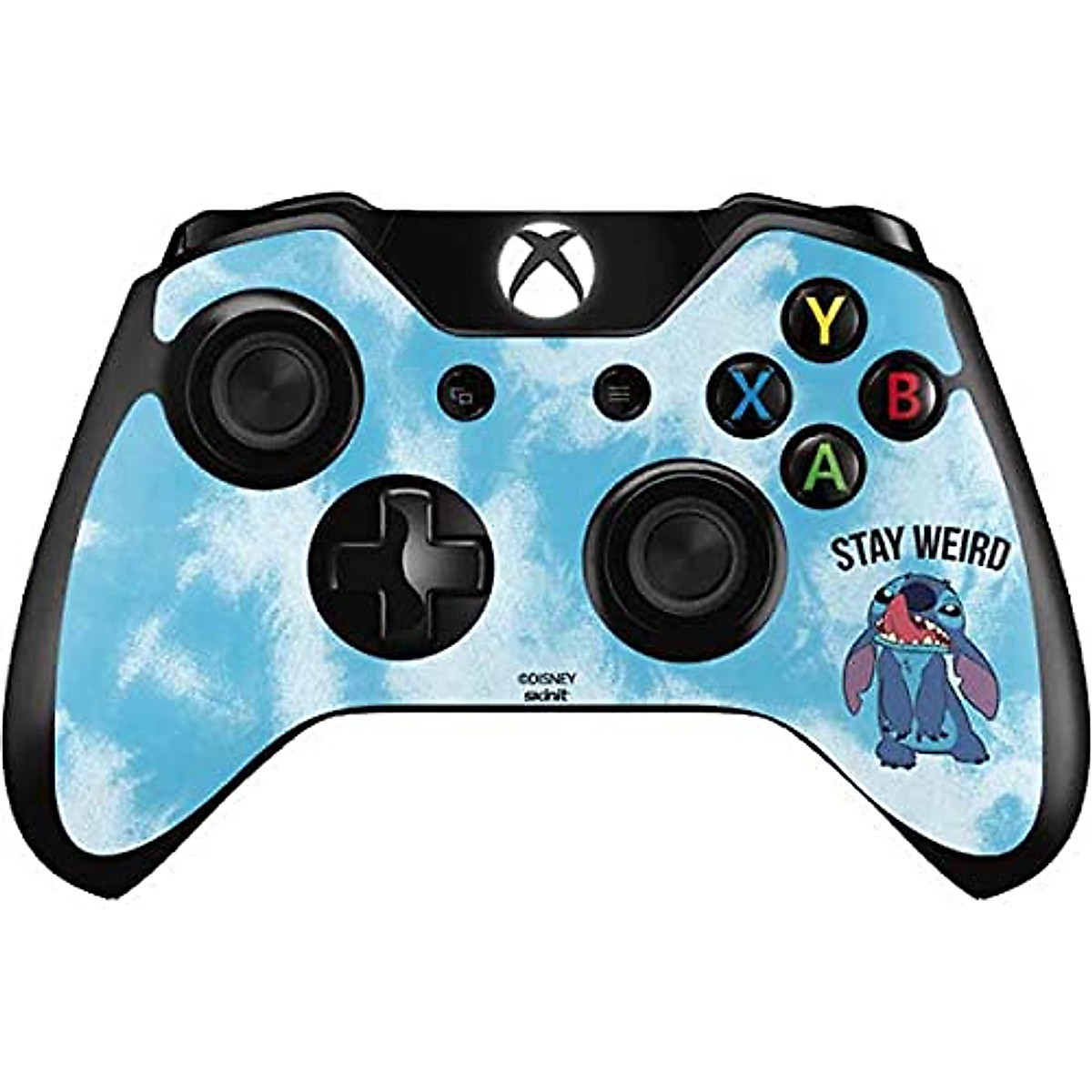 Skinit Decal Gaming Skin Compatible with Xbox One Controller - Officially Licensed Disney Lilo and Stitch Stay Weird Design