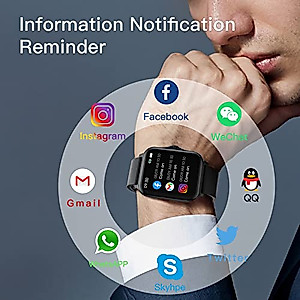 ANDFZ Smart Watch(Receive & Dial), 2023 Newest 1.85" TFT HD Full Touch Screen, Smart Watch for Women Men,SmartWatchs with Fitness Tracker/Call/Text/AI Voice Assistant