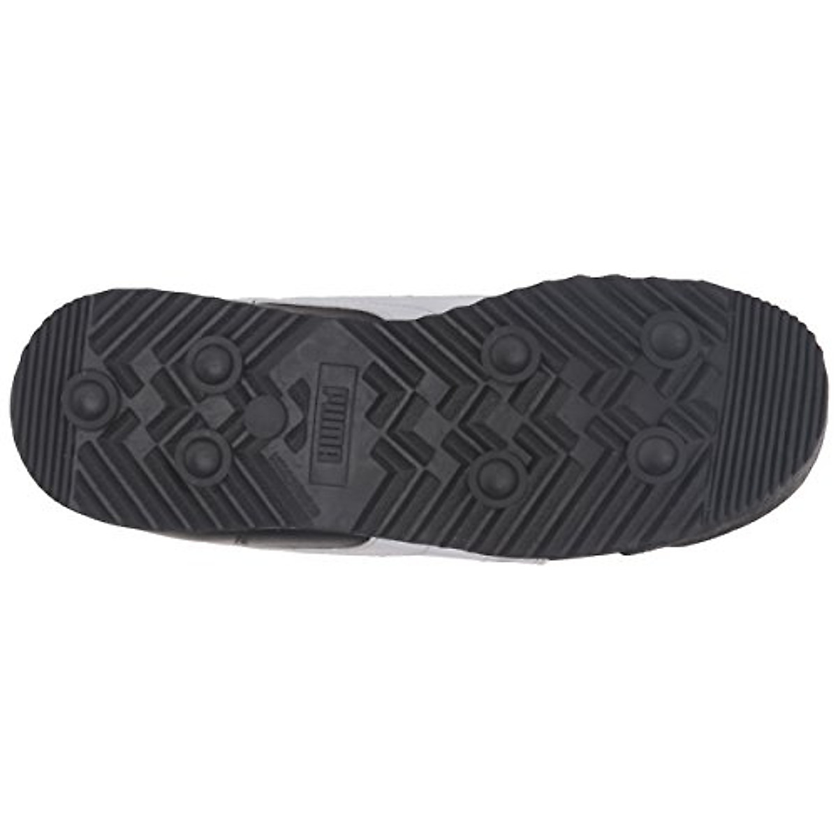 PUMA boys Roma Basic JR Sneaker, Black/White/Puma Silver, 7 M US Big Kid