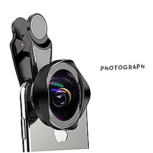 Cellphones 1 PC Phone Macro Lens Clip on Cell Smartphone Phones Smart Phone Wide Angle Lens for Smartphone Camera Lens Wide-Angle Lens Cell Phone no Distortion 4k Fisheye Lens