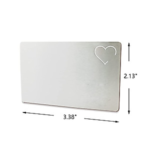 THRXOBN Anniversary Card Gifts for Him, Husband, Anniversary Cards Gift for Men, Romantic Engraved Metal Wallet Insert, Thank You Gifts for Men, Birthday Christmas for Men-WWI46