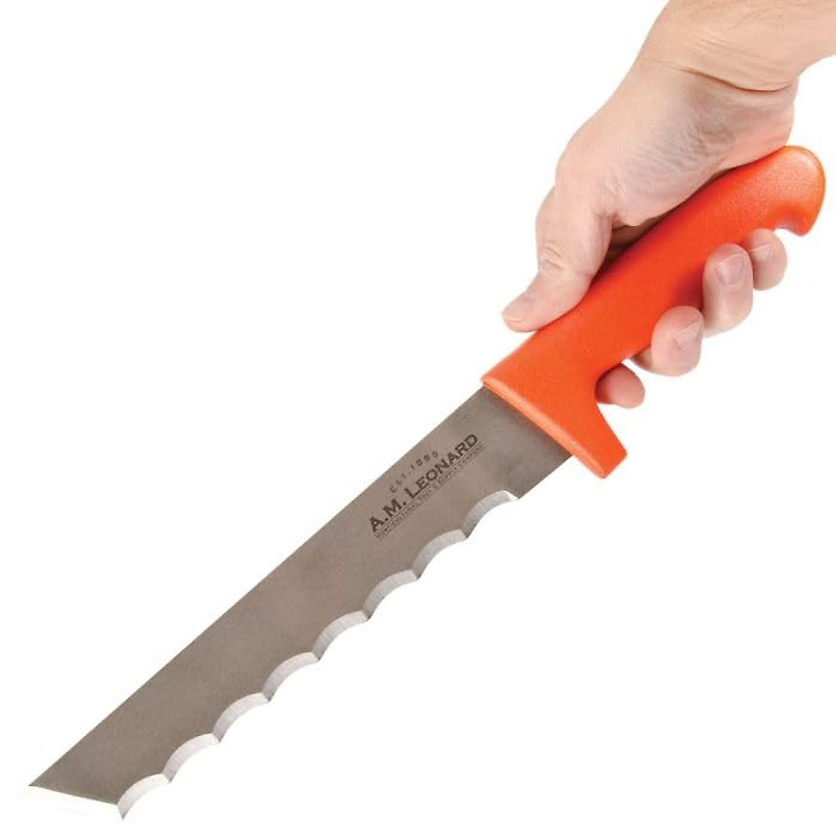 A.M. Leonard Stainless Steel Cut-All Knife with Wavy Edge (8-Inch Blade)