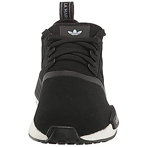 adidas Originals Women's NMD_R1 Sneaker, Black/White/Blue Dawn, 6