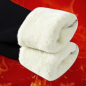 Women's Winter Warm Fleece Joggers Pants Lounge Sweatpant Lightweight Jogger Sweatpants (B-Black,XX-Large)