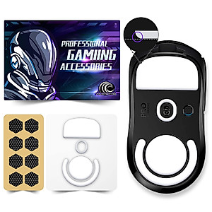 TALONGAMES Rounded Curved Edges Mouse Feet Skates pads Compatible with Logitech G PRO X Superlight Wireless Gaming Mouse Feet Replacement (0.8mm, Smooth, Pure White PTFE) Pro Performance Upgrade