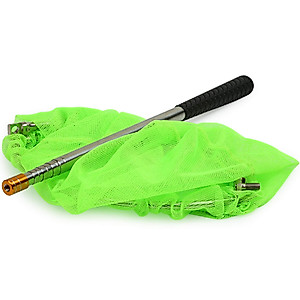 RESTCLOUD Bait Net and Fishing Landing Net with Telescoping Pole Handle Extends to 59 inches (Green)