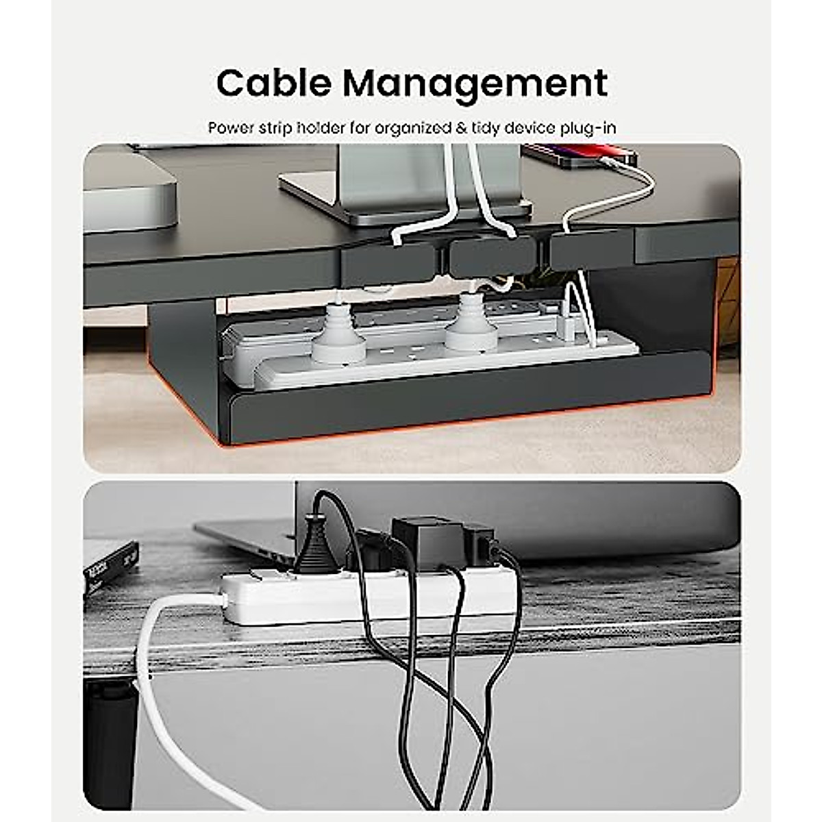 ErGear Adjustable 55'' Height Electric Standing Desk with Storage Bag Dual Monitor Wall Mount for 17 to 32 Inch