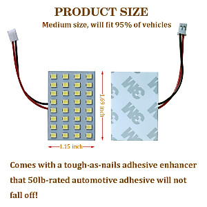 LivTee LED Interior Car Lights Accessories with 194 168 T10 / DE3175 / BA9S / 6418/211-2 578 Festoon Replacement Lighting for Cars Trucks Camper, Led Interior Lights Map Trunk Dome Lights, White