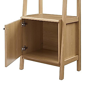 Modway 21" Bookshelf Display Case in Oak