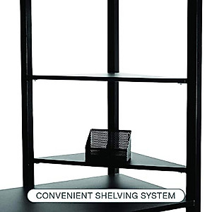 DHP Abode Full Size Metal Loft Bed, Black