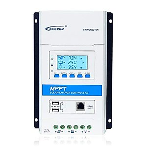 EPEVER MPPT Solar Charge Controller 30A 12V 24V Auto Max PV 100V Solar Panel Charger DS2 + UCS Intelligent Modular Regulator for Sealed AGM Gel Flooded LiFePO4 Battery (30A,Triron3210N)