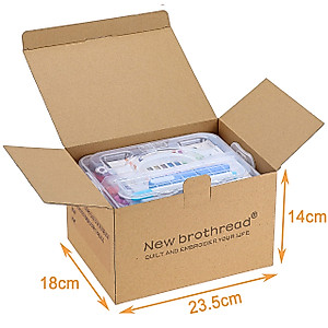 New brothread 40 Brother Colors 500m Each Embroidery Machine Thread with Clear Plastic Storage Box for Embroidery Sewing Machine