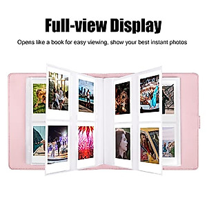 256 Pockets Photo Album for Fujifilm Instax 11 12 9 40 Mini Camera, Polaroid Camera, Photo Album for Fujifilm Instax Mini Evo Liplay 90 8 7+ Instant Camera, Polaroid HP Zink 2x3" Photos (Magic Pink)