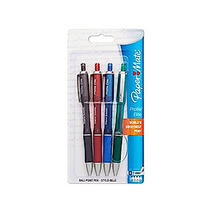 Paper Mate Elite Retractable Ballpoint Pens, Bold (1.4mm), Assorted Colors, 4 Count