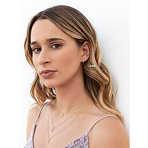 OPFIV 3 Pairs 14K Gold Plated Huggie Hoop Earrings for Women Hypoallergenic Dainty Evil Eye Multi-colors Cubic Zirconia Hoop Earrings Set Lightweight Small Tiny Hoops Jewelry