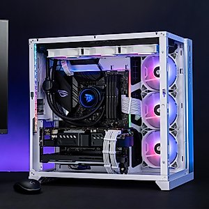 ASIAHORSE WD-001 Series 120mm Case Fan with Controller, White 5V ARGB Motherboard Computer Case Fans Quiet High Airflow Adjustable Light Effect Computer Cooling Fan, 5 Pack