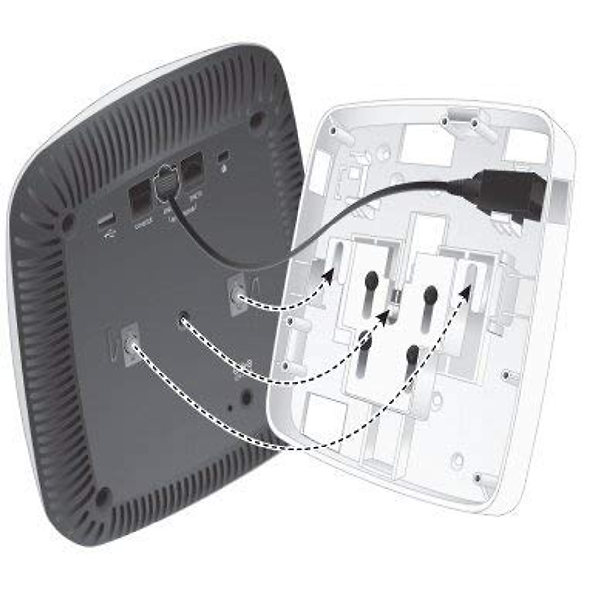 RW RoutersWholesale Aruba Compatible AP-220-MNT-W3 Wall/Ceiling Mount for Wireless Access Point (JY706A)