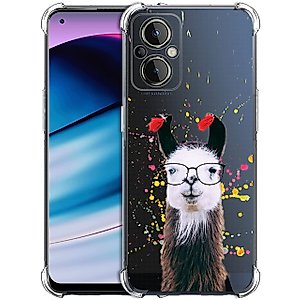 Glisten - OnePlus Nord N20 Case, OnePlus N20 5G Case - Watercolor Llama Design Printed Slim Fit Clear Transparent Soft TPU Shockproof Designer Back Case/Cover for OnePlus Nord N20.