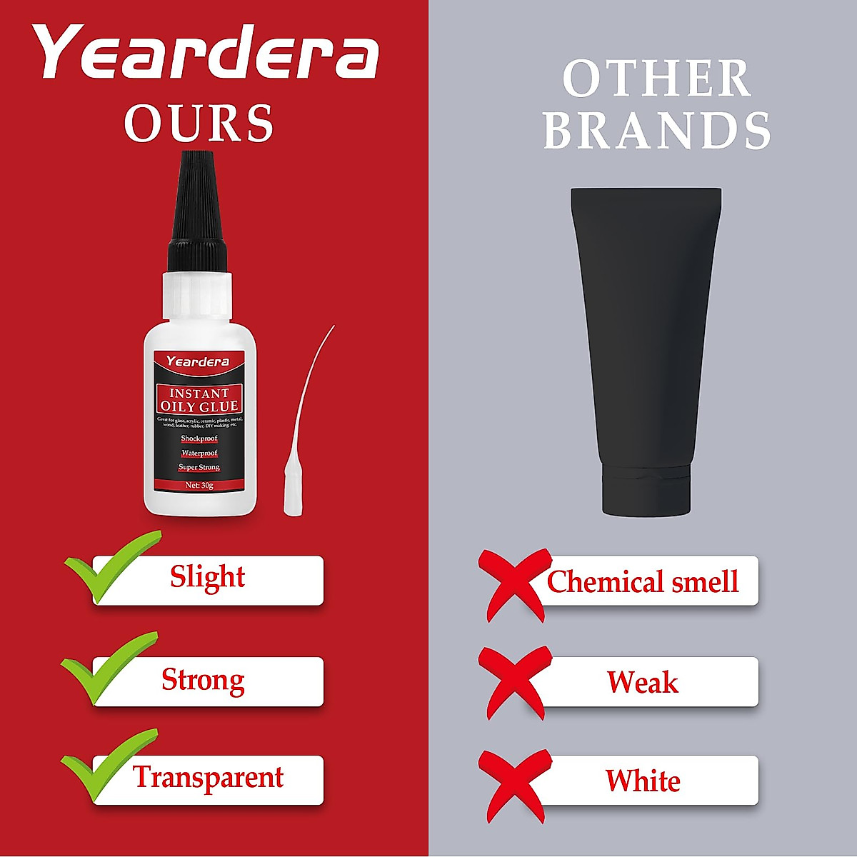 Welding High-Strength Oily Glue, 30g Instant Oily Glue - Super Glue, Sturdy High Strength Oily Glue for Long-Lasting Repairs on Electrical, Electronic, Metal, Plastic, Wood, Ceramics (1)