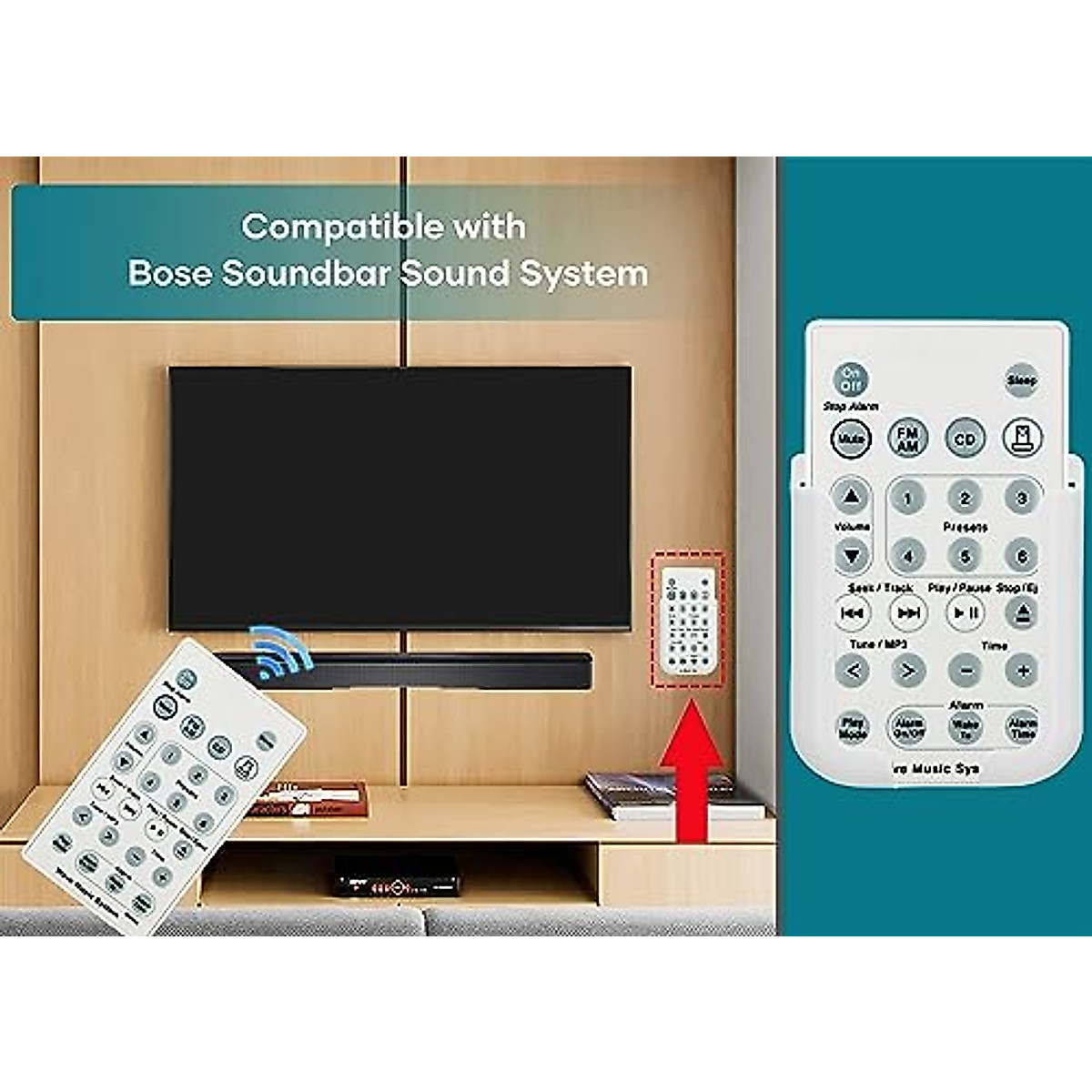 Replacement Remote Control Controller Compatible with Bose Wave Music Player I II III Bose Wave Music System Audio System AWRCC1 AWRCC2