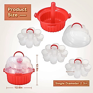 Wehome 3-Tier Cupcake Carrier,Cupcake Holder with Lid and Handle for 24 Cupcakes,Portable Cupcake Holder Cookie Carrier，Cupcake Transport&Storage Container，Christmas Baking Gifts for Bakers