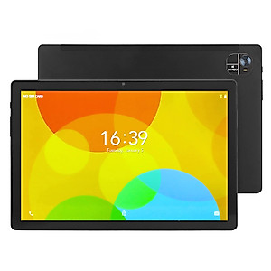 Smart Call Tablet, Dual Camera and Speakers US Plug 100‑240V Portable 1920x1200 Resolution Tablet 10.1in for Studying for Android11 for Working for Kids (Black)