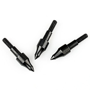 Wanty 12 PCS Screw in Archery Bullet Points for Arrows,Crossbows Practice Points for Crossbow Arrows,100 Grain Each (Black)