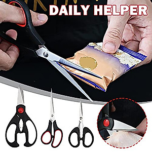 Kitchen Scissors, Heavy Duty Meat Scissors Poultry Shears, Dishwasher Safe Food Cooking Scissors Stainless Steel Utility Shears, 3-Pack