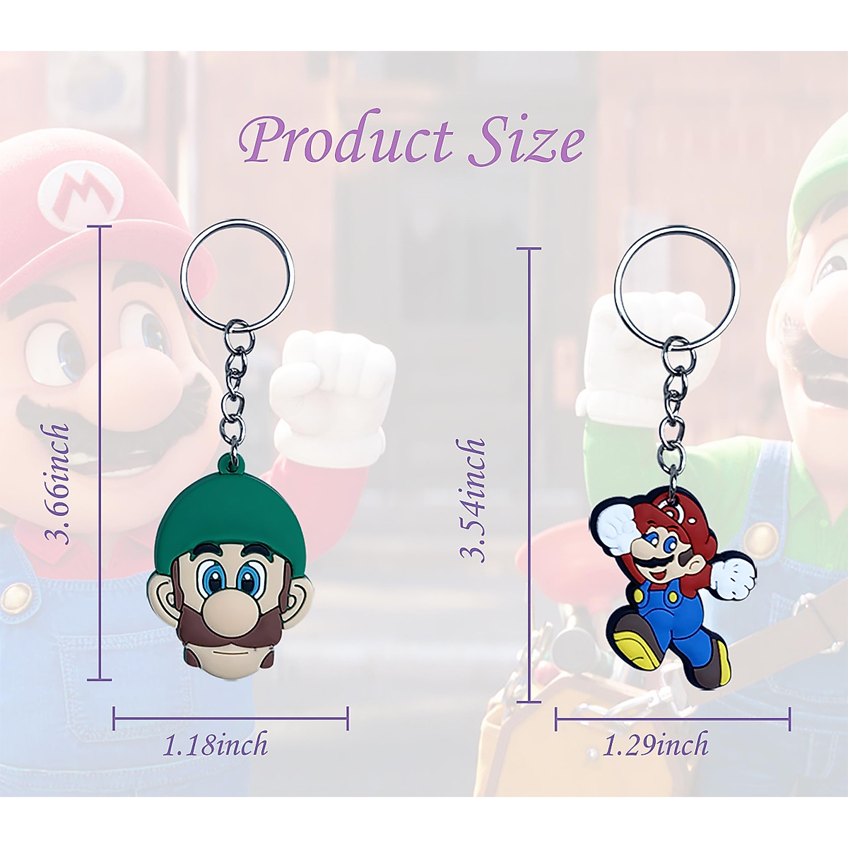 YAOSHUXIAN 20Pcs Keychains Party Favors Keychains Kids Birthday Party Favors Keychains Backpack Keychains School Carnival Rewards Prizes