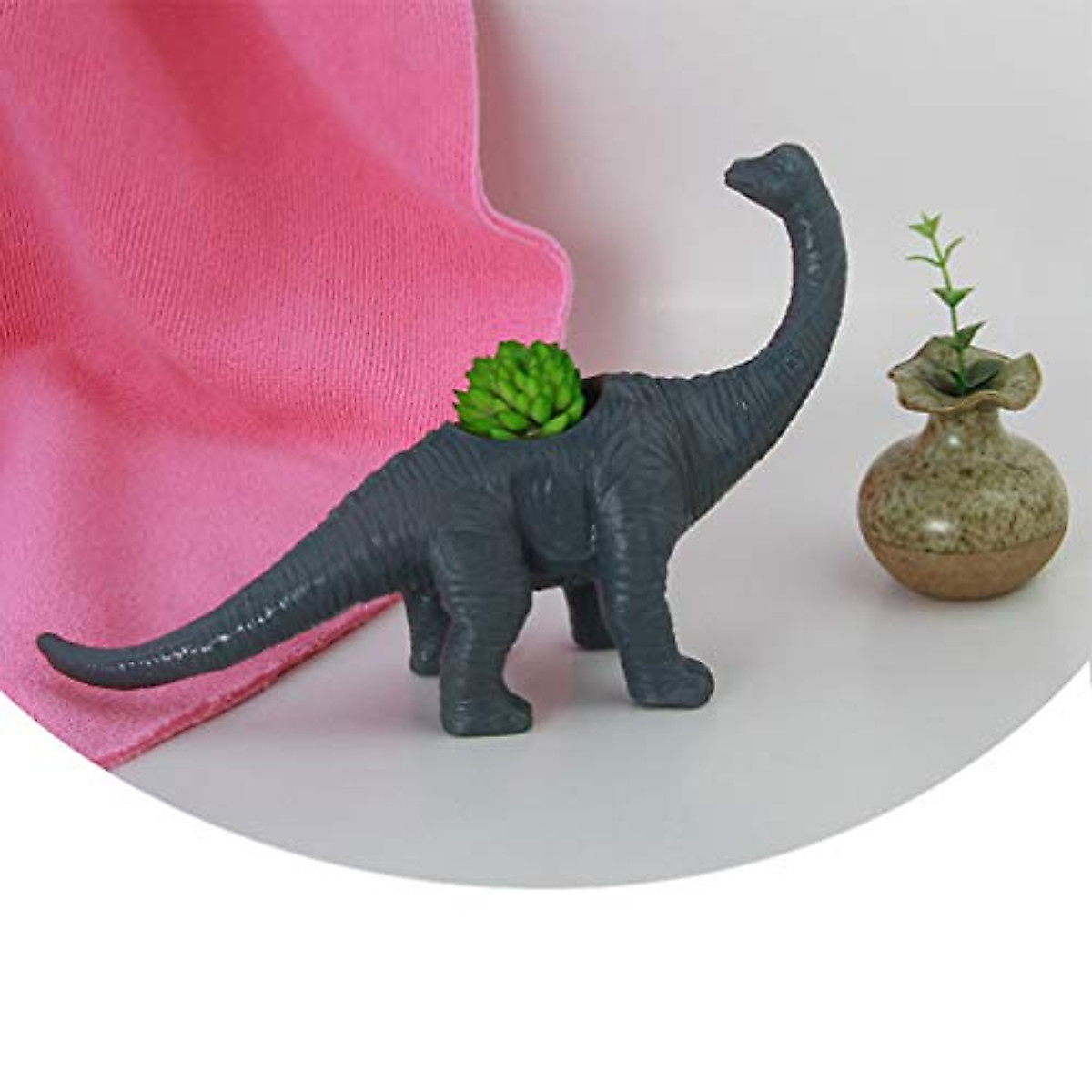Cabilock 1 Pc Home Decoration Desk Topper Mini Pots Statue Decor Ceramic Plant Pot Mini Succulent Plants Decor Flower Pots Succulent Plant Holder Simulation Brachiosaurus Vase Household