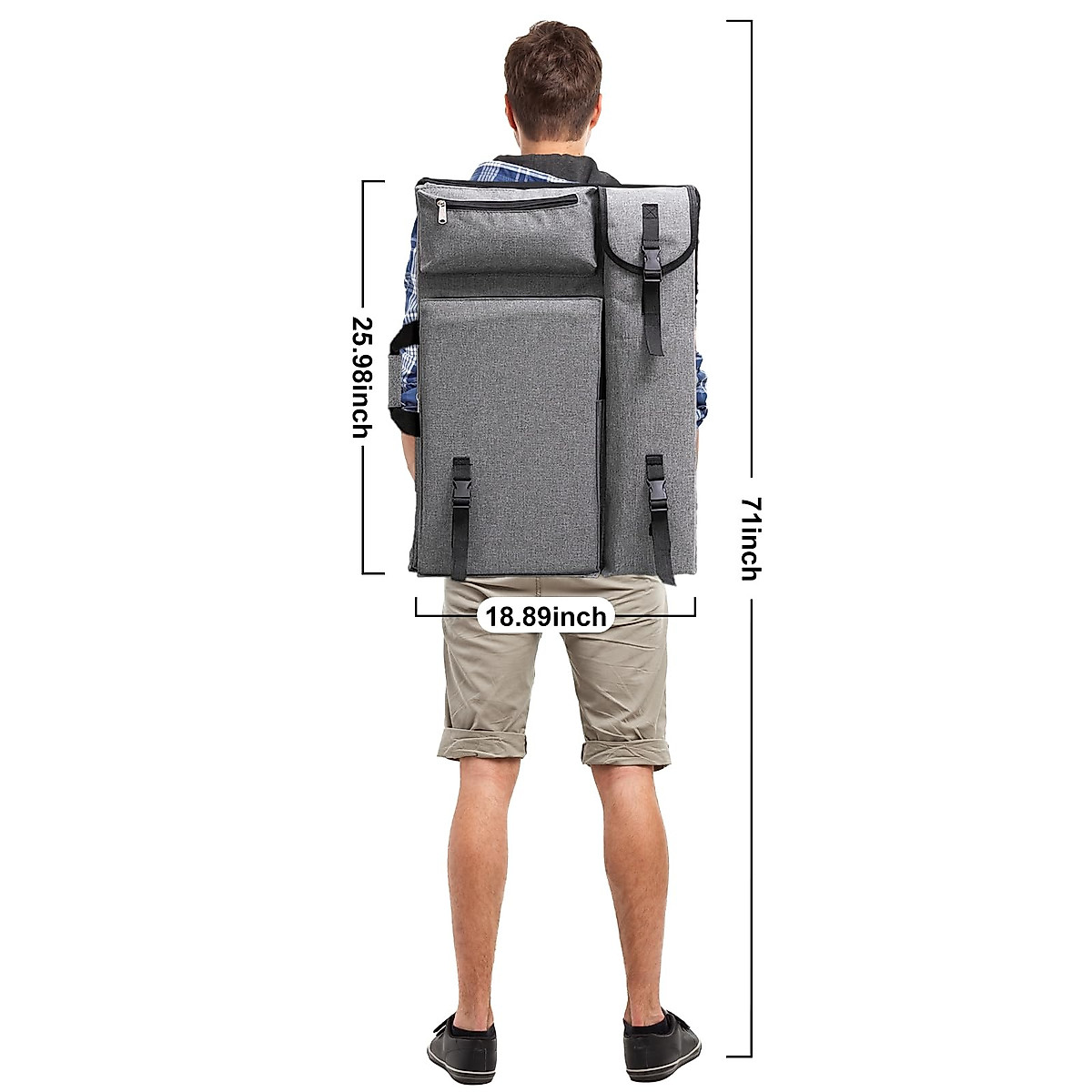 huyear Art Portfolio Case 18 x 24,Art Portfolio Bags for Supplies Artwork/Poster Board/Project/Drawing Case Large Art Portfolio/Display Screen Carrying and Traveling