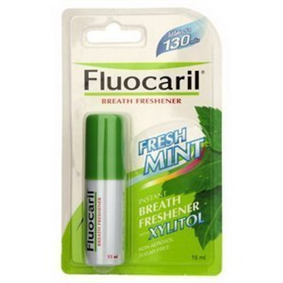 Fluocaril Mouth Spray Instant Breath Freshener Fresh Mint Sugar Free 15 Ml (0.51 Fl.oz) 1 Pcs