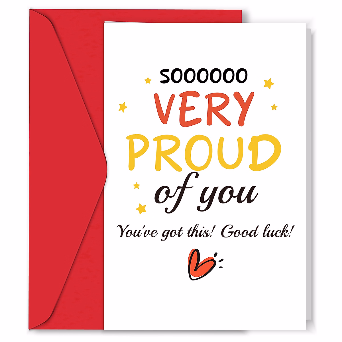 MiHowe So Proud of You Card, Congratulation Card for New Job, Good Luck Card, Achievement Card for Milestones, Promotion Card, Encouragement Card, Congrats Greeting Card,Leaving Card,Passed Exam Card