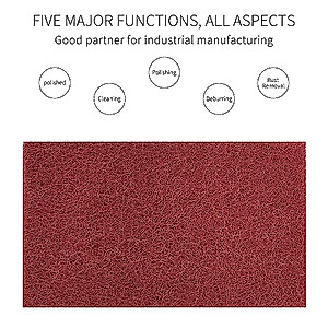 Red Scuff Pads - 6Pcs Scotch Brite 7447 - Very Fine Grade Hand Pads General Purpose Sanding Hand Pads 200 x 125mm/8" x 5"